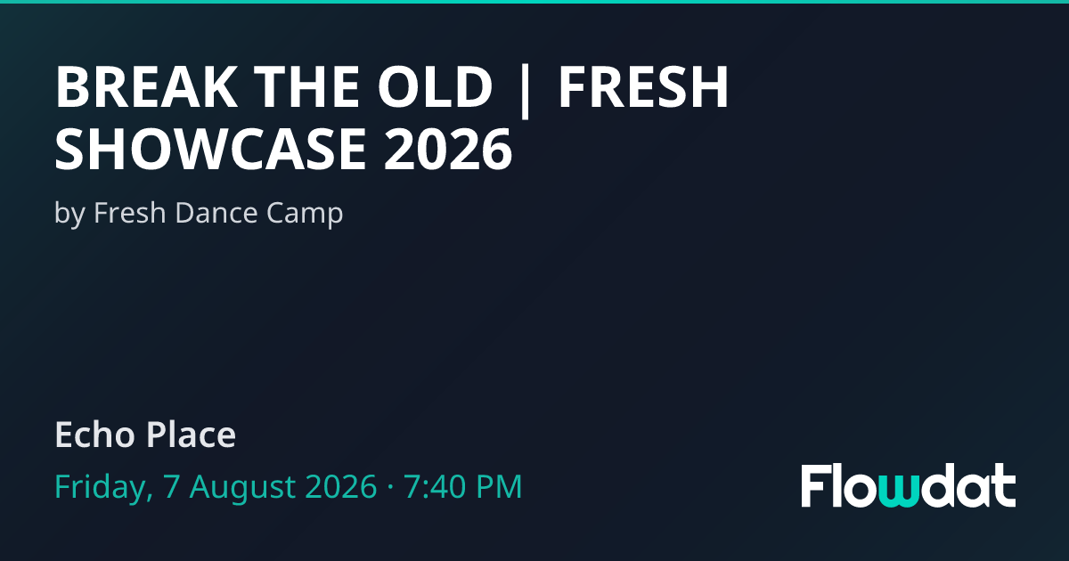 BREAK THE OLD | FRESH SHOWCASE 2026 — Shanghai, China 2026 | Flowdat