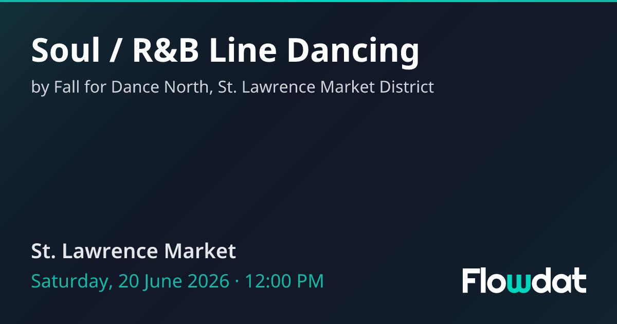 Soul / R&B Line Dancing — Toronto, Canada 2026 | Flowdat